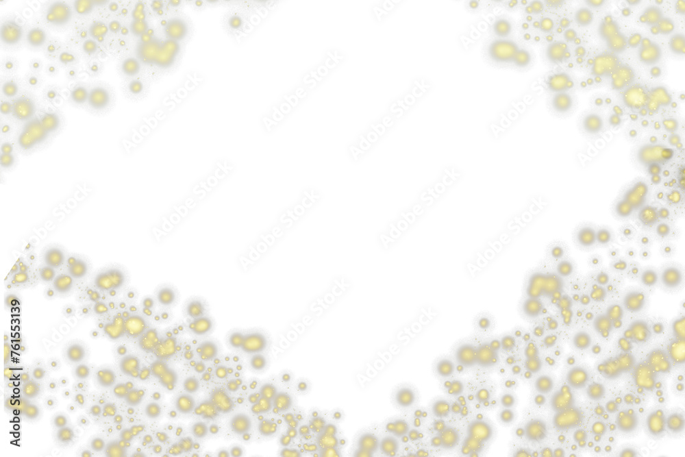 Magic firefly png, Gold fireflies png, Light effect, Mystical ...