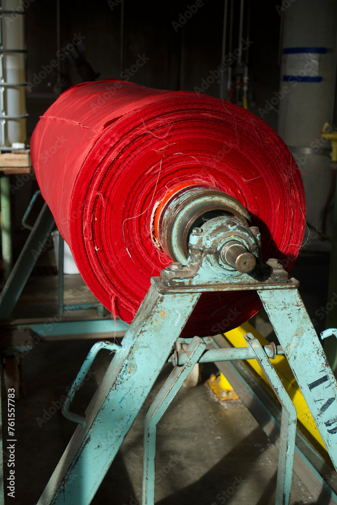 rolls, fabric, textile, red, factory, carrier, large, pallet carrier ...