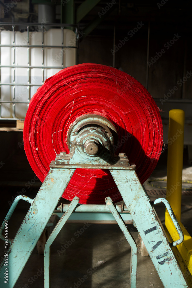 rolls, fabric, textile, red, factory, carrier, large, pallet carrier ...