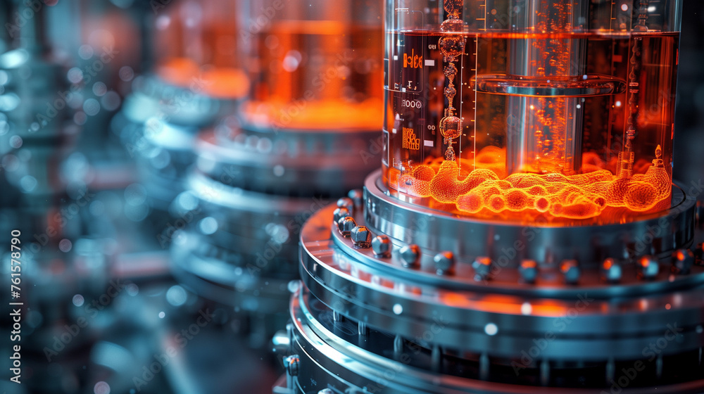 Bioreactor Experiment Setup in Scientific Laboratory. Generative AI ...