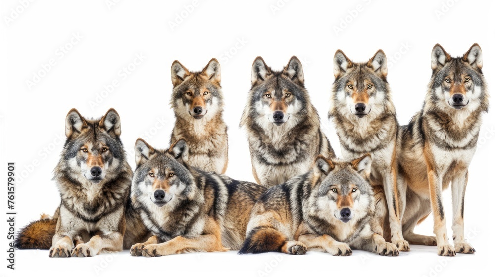 Wildlife animals wolves banner panorama long - Collection of standing ...
