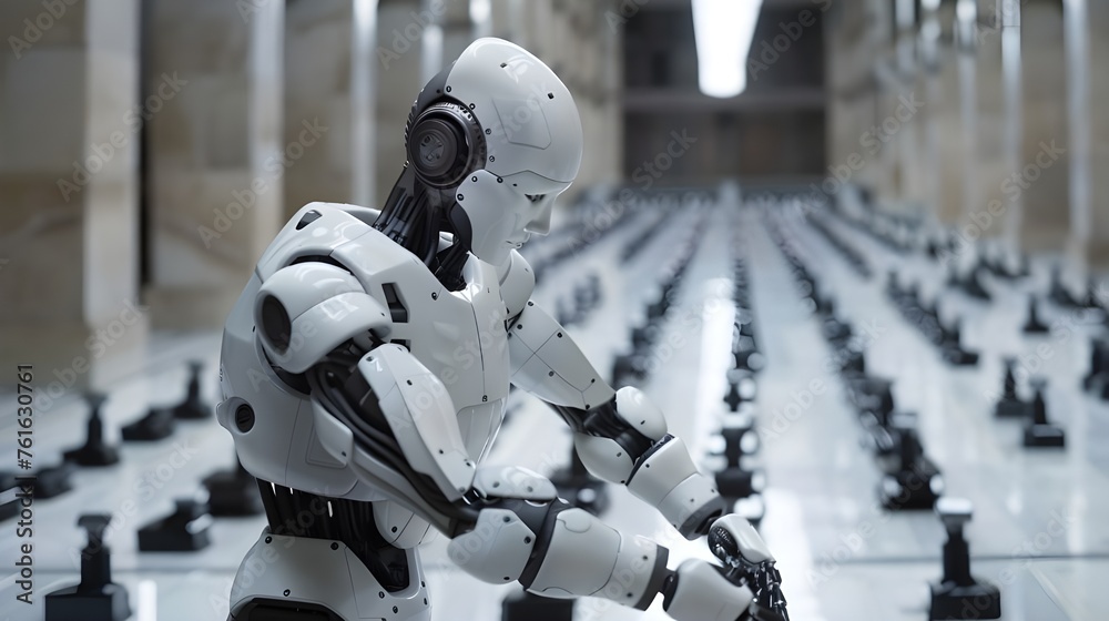 The cybernetic robot finds harmony with the outside world in its unique ...