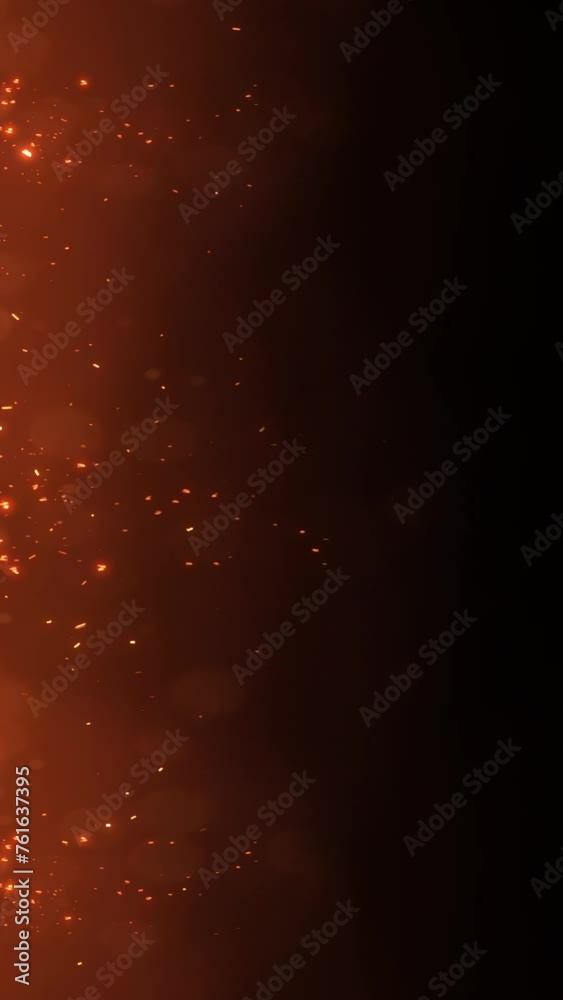 Vertical Embers Swipe Right into the Night 4K Loop features embers or ...