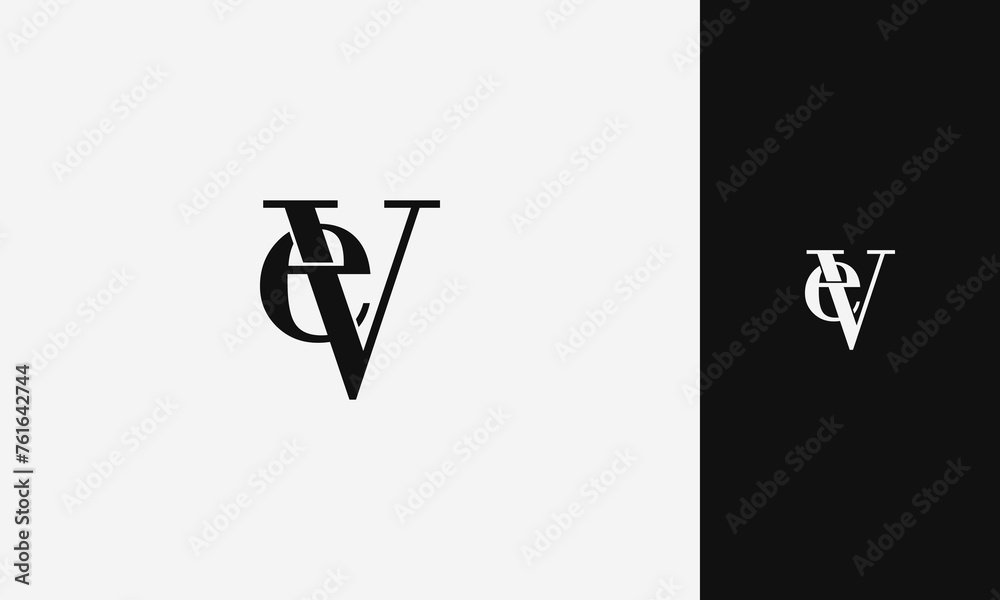 initial letter ev or ve lowercase joined uppercase,logo vektor design ...