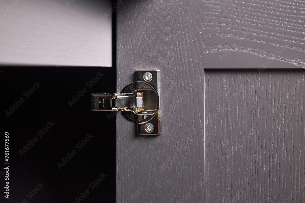 Hinge cabinet of kitchen moss grey cupboard door metal furniture ...