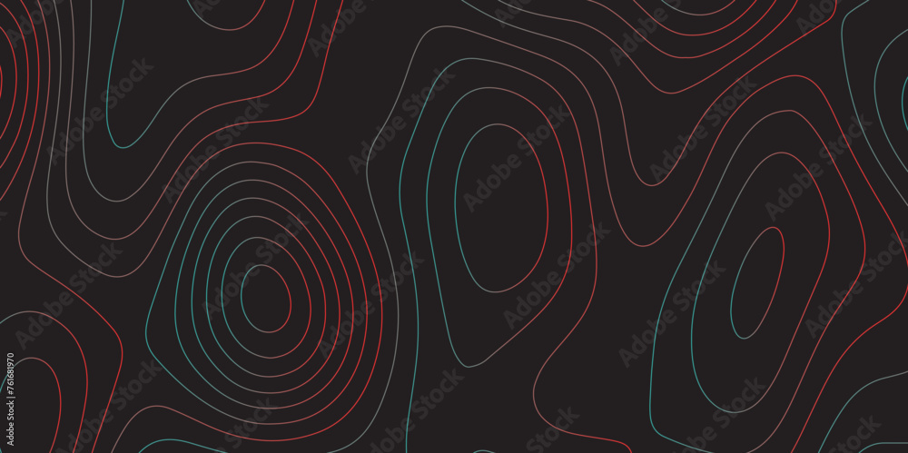 Abstract black colorful gradients Topographic line map pattern ...