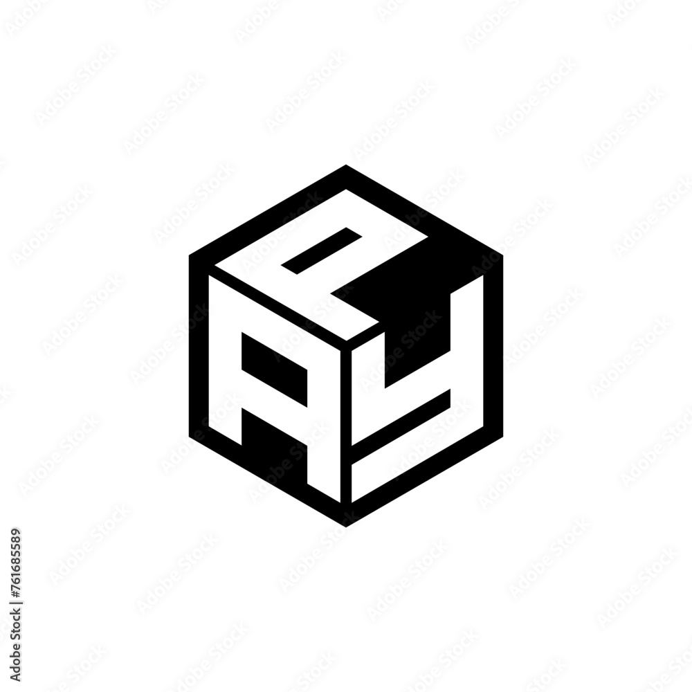 AYP letter logo design with white background in illustrator, cube logo ...