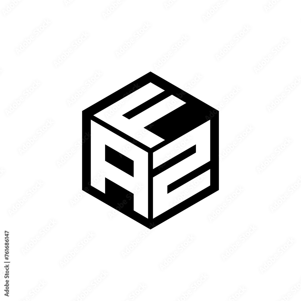 Azf Letter Logo Design With White Background In Illustrator Cube Logo Vector Logo Modern