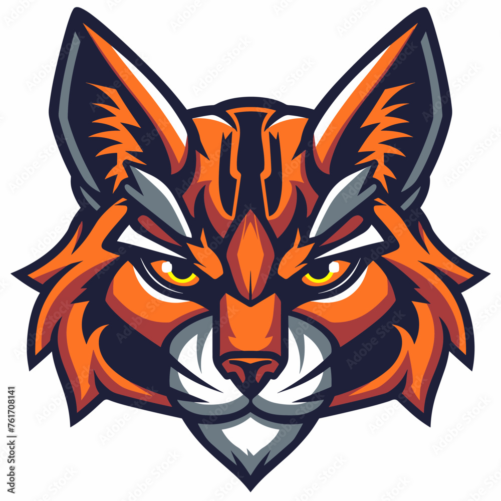Vector esports logotype wild cat lynx on white background, logo lynx ...