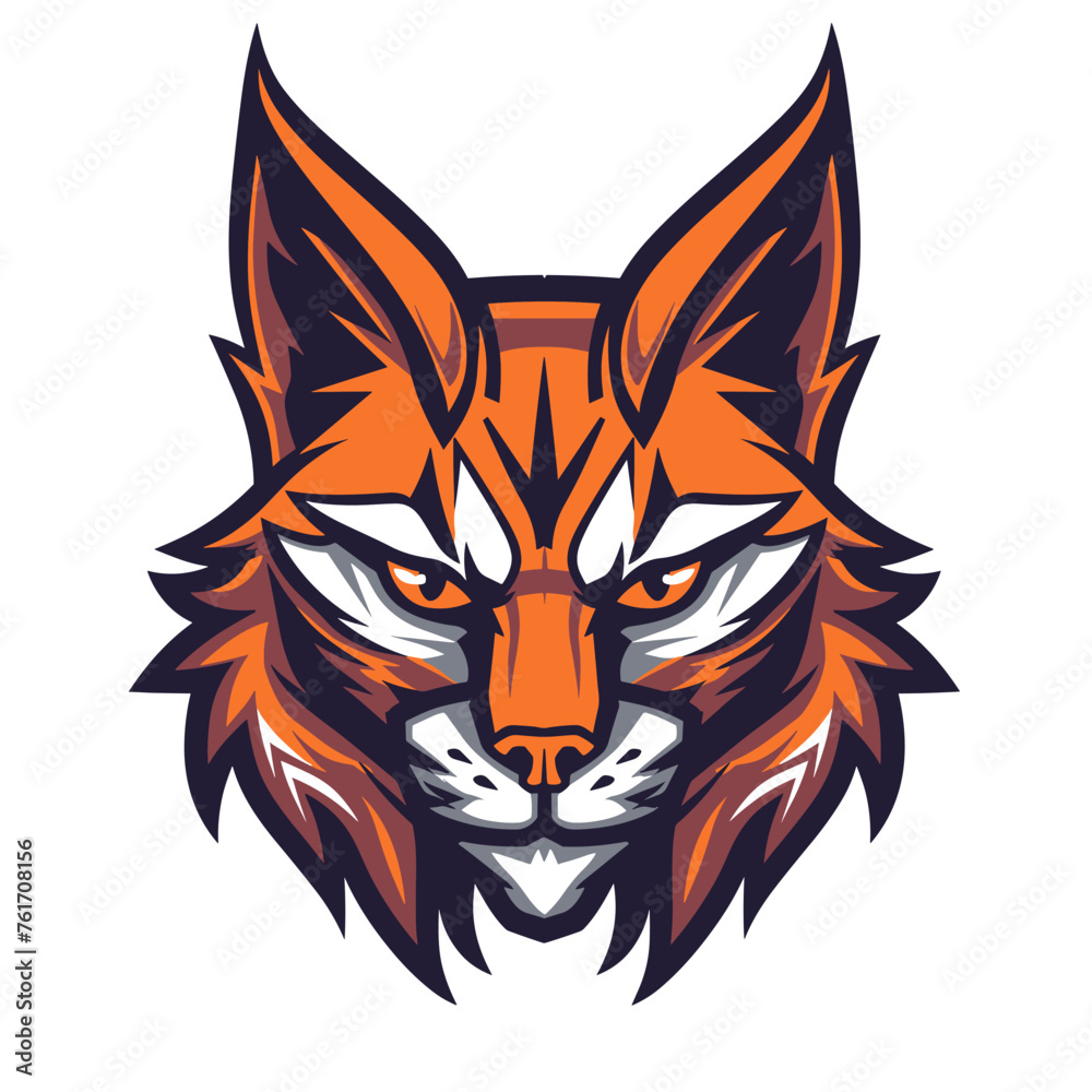 Vector esports logotype wild cat lynx on white background, logo lynx ...