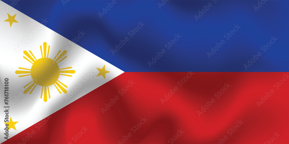 Flat Illustration of the Philippines national flag. Philippines flag ...