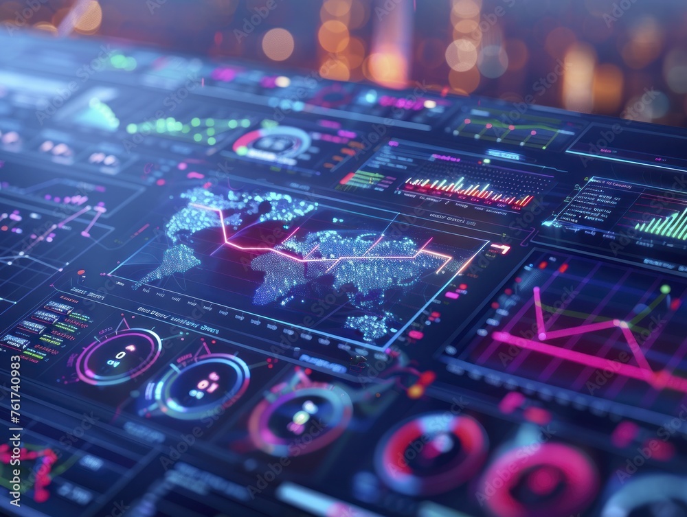 Renewable energy analytics dashboard, wind and solar data visualized in ...