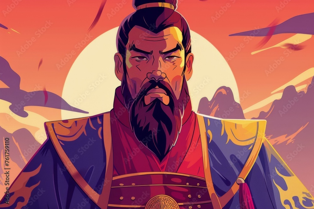 Sun Tzu the ancient Chinese military strategist and philosopher in a ...
