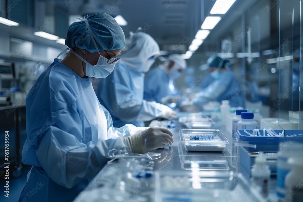 Healthcare Professionals in a Sterile and Safe Working Environment ...