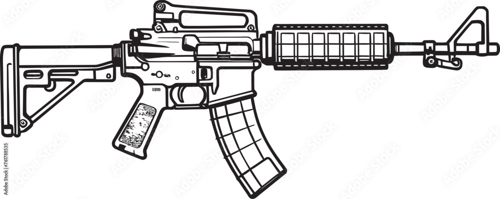 Elite Armory M16 Rifle Vector Black Logo Design Icon Tactical Dominance ...