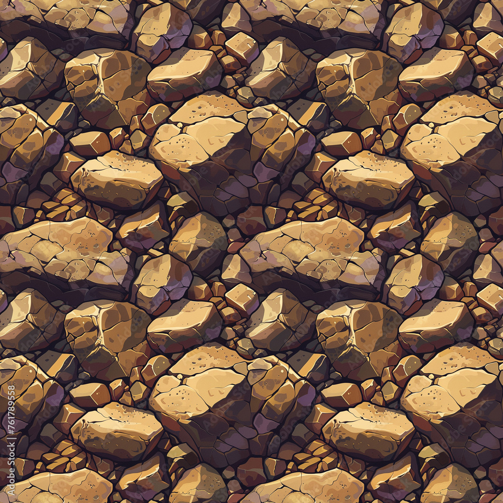 Seamless ground texture. Seamless wall texture hand painted style. 2d ...