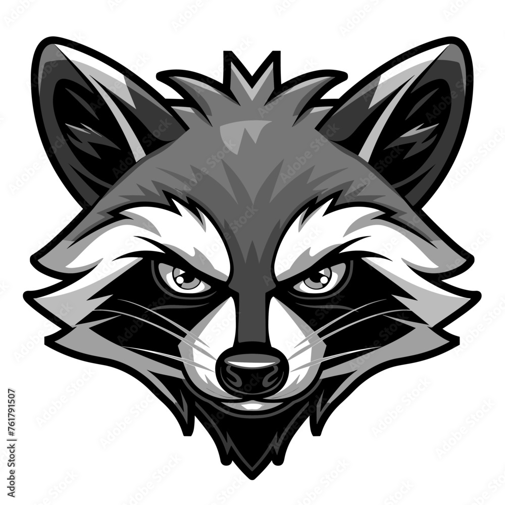 Vector esports logotype raccoon on white background, logo raccoon, icon ...