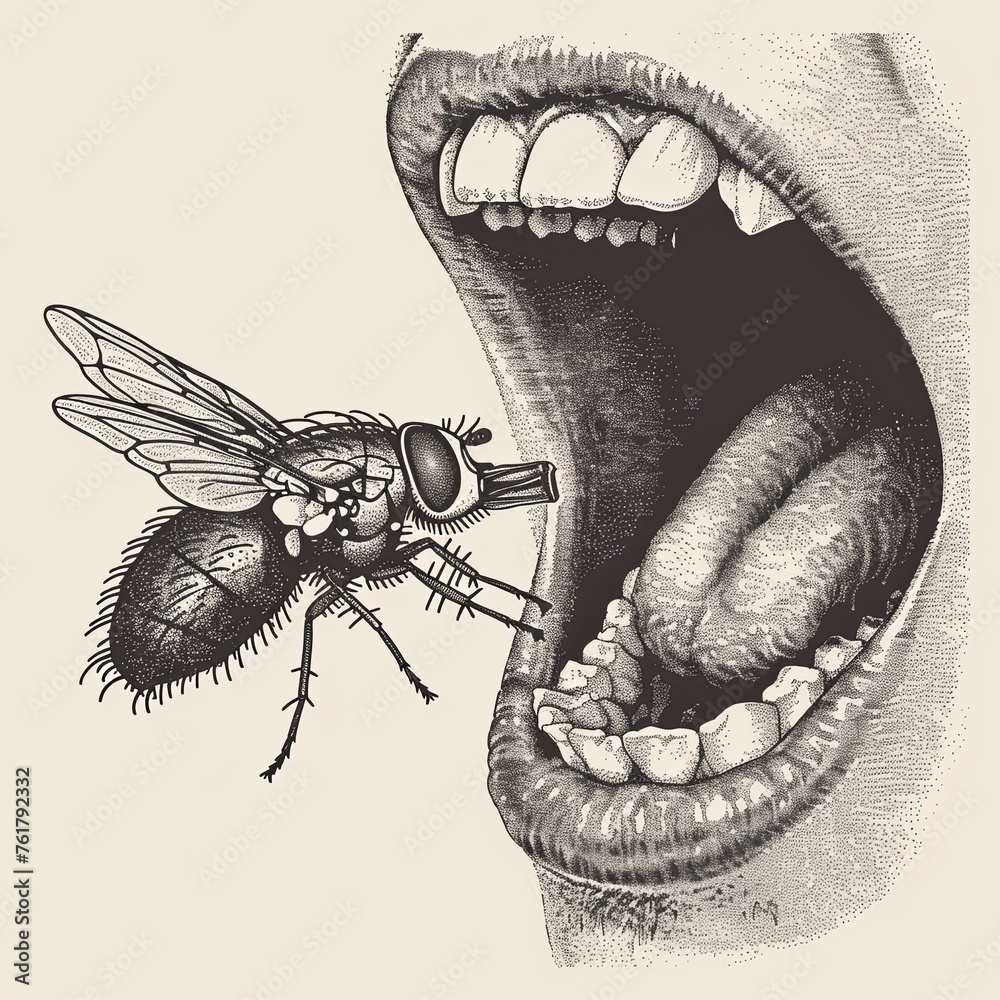 Shut your mouth or a fly will get in. A closed mouth catches no flies ...