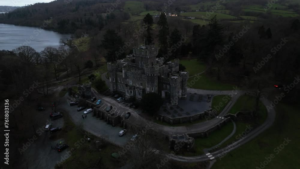 Wray Castle is a Victorian neo-gothic castle. Build right on the ...