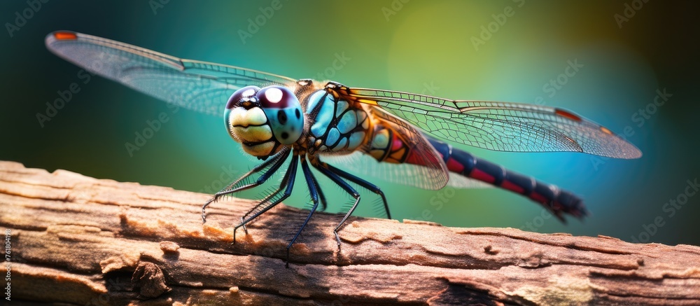 A beautiful dragonfly, a type of arthropod and insect with membrane ...