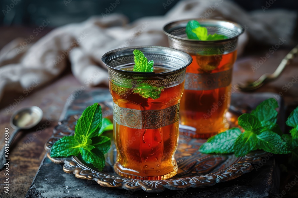 Moroccan Mint Tea, Traditional Arabic Drink from Morocco, Traditional ...