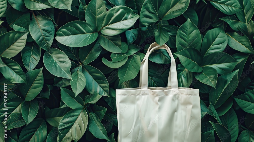 Mock up Eco friendly cloth bags. Blank white reusable shopping bag on ...