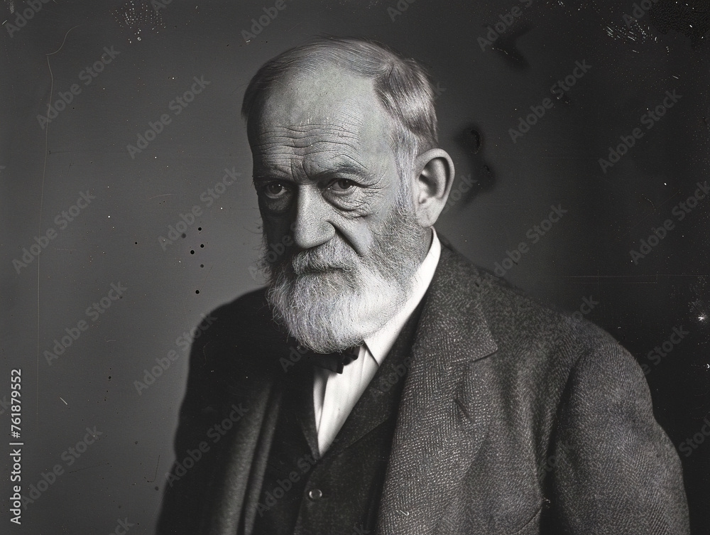Portrait of Sigmund Freud, the Austrian neurologist and founder of ...