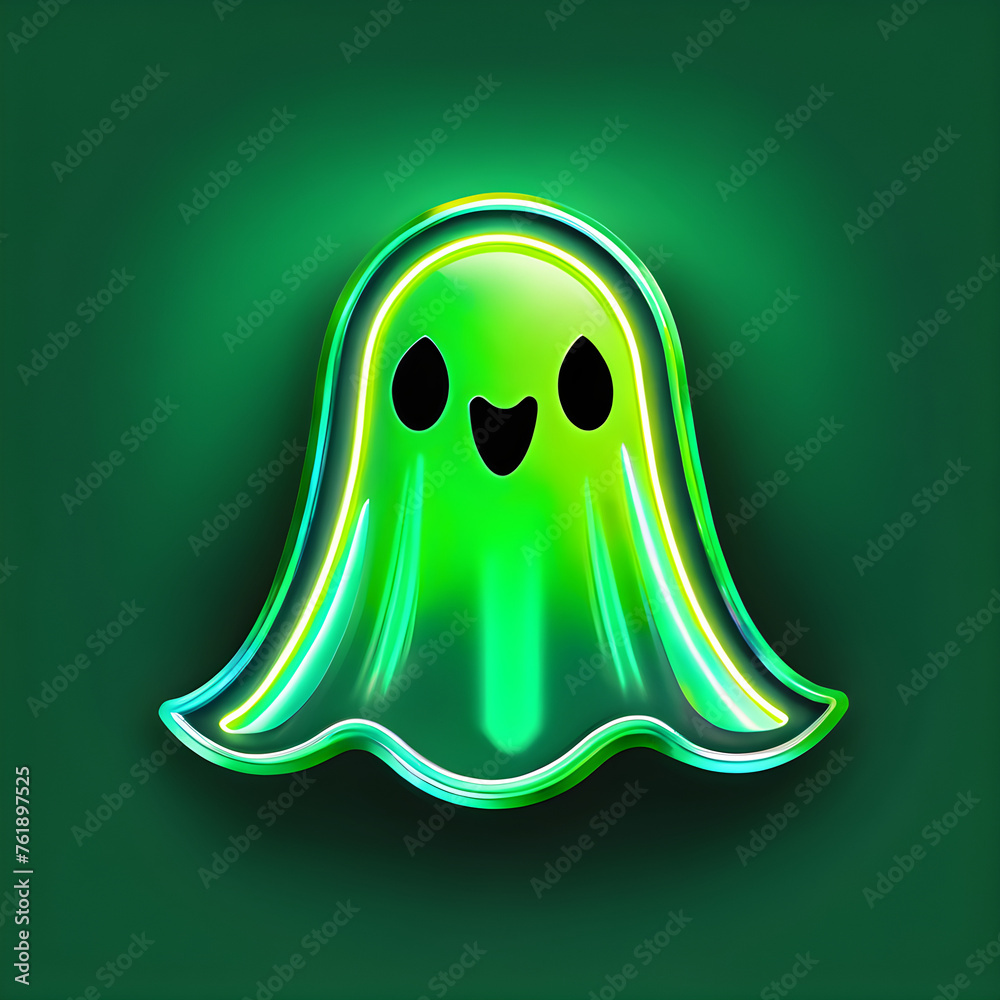 Emerald Ectoplasm: Exploring the Artistry of Green Neon Ghost Icons ...