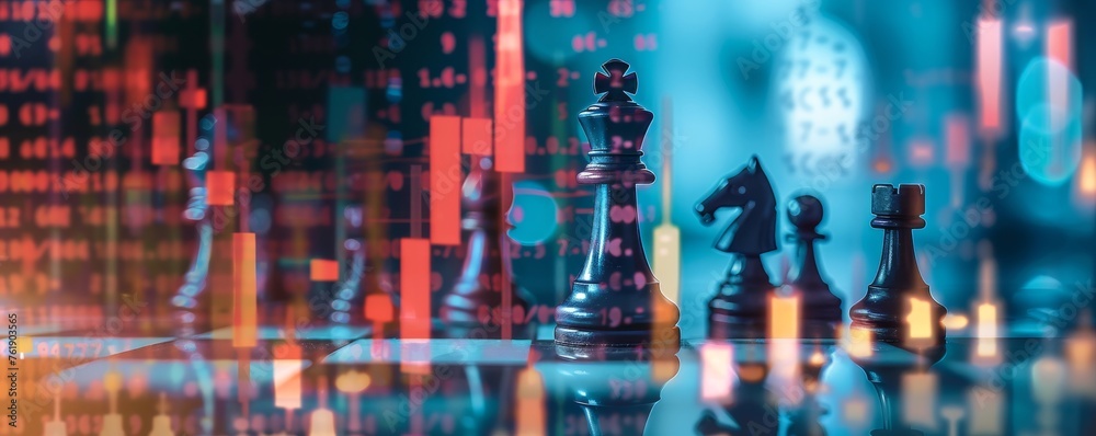Chess and finance collide with stock graph backgrounds highlighting the ...
