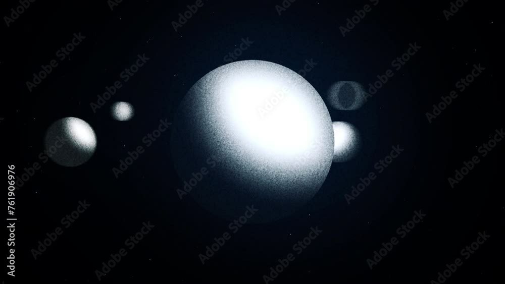 The video showcases several moons orbiting a planet, illustrating the ...