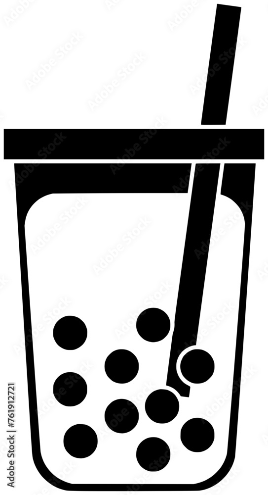 boba illustration tea silhouette sweet logo chocolate icon beverage ...