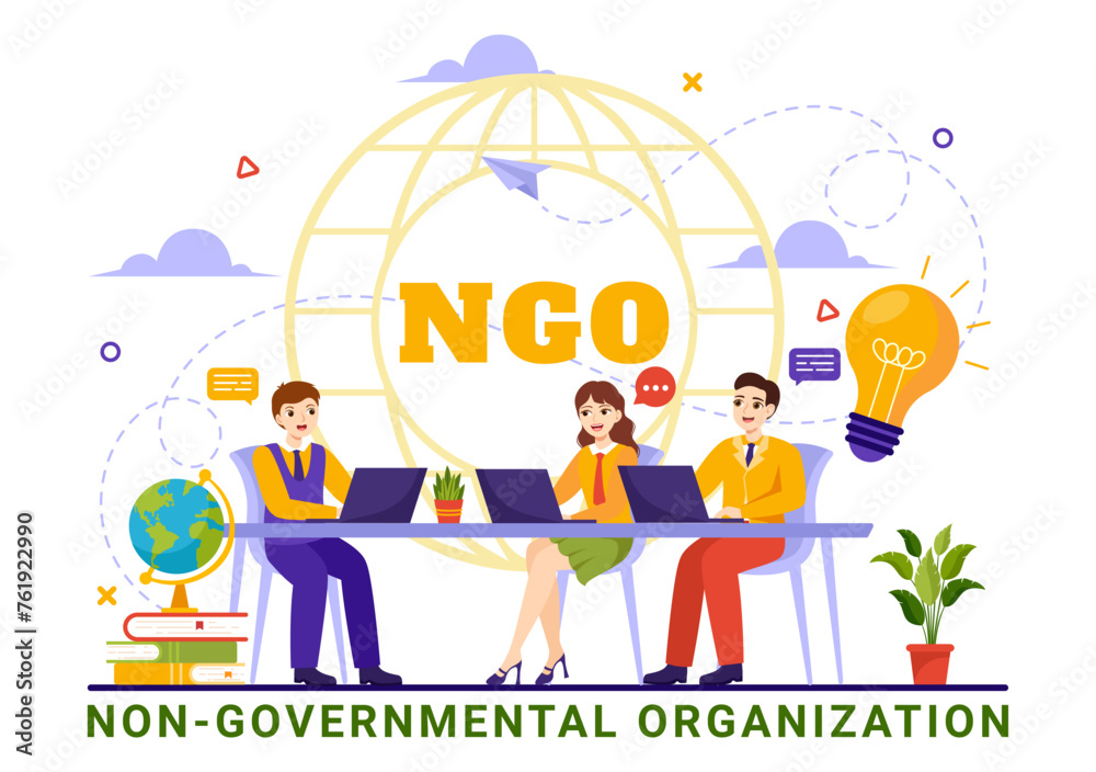 NGO or Non-Governmental Organization Vector Illustration to Serve ...