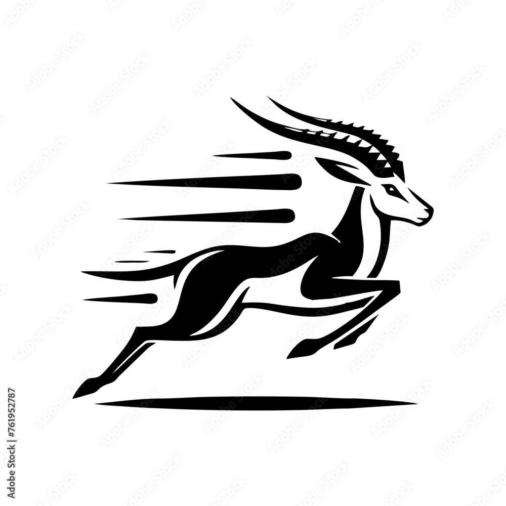 Springbok logo vector. springbok vector illustration. springbok wild ...