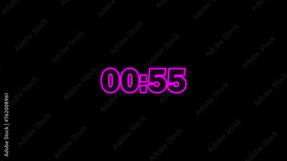 60 seconds countdown, 60 second countdown animation on black background ... 60 seconds countdown, 60 second countdown animation on black background ...