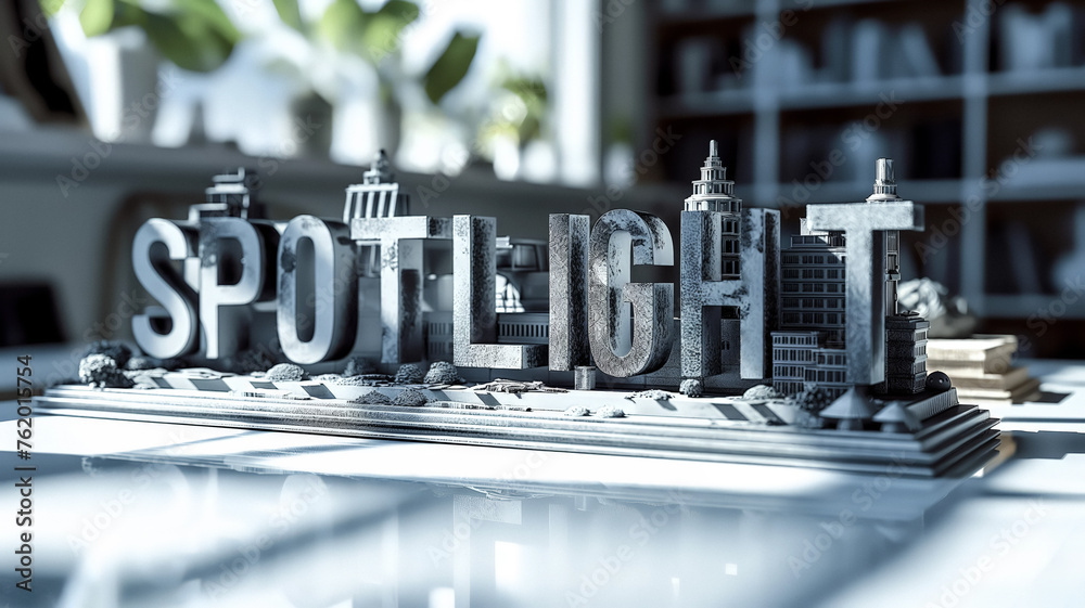 Spotlight Text Typography presentation title concept background Stock ...