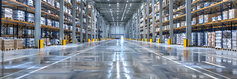 empty warehouse with rows and columns lined up,Warehouse industrial and ...