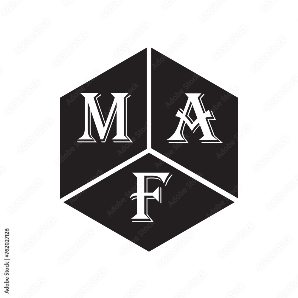 MAF letter logo design on white background. MAF creative initials ...