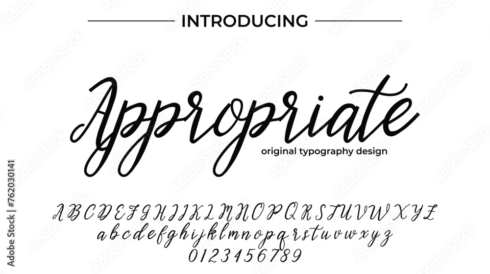 Appropriate Font Stylish brush painted an uppercase vector letters ...