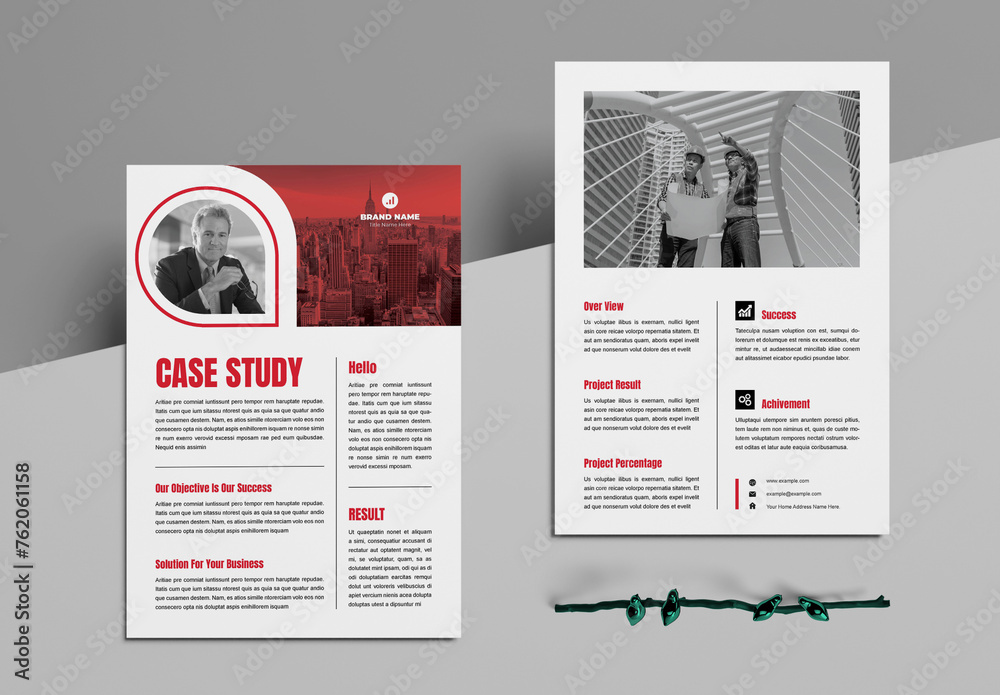 Case Study Template Layout Stock Template | Adobe Stock