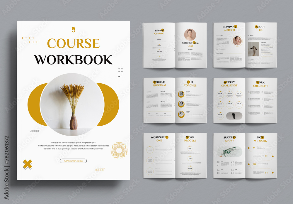 Modelo de Workbook Template do Stock | Adobe Stock