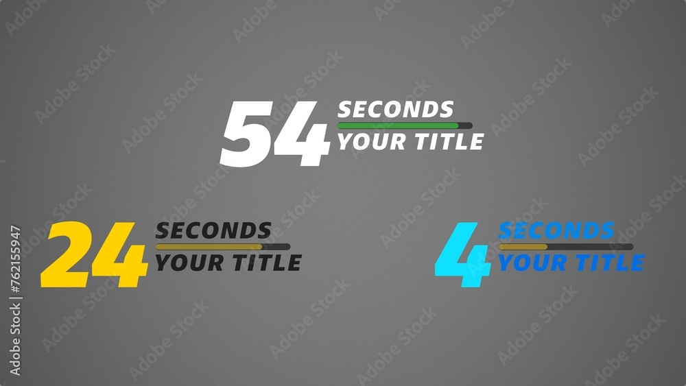 Modern Sports Animated Exercise Countdown Timer Stock Template | Adobe ...