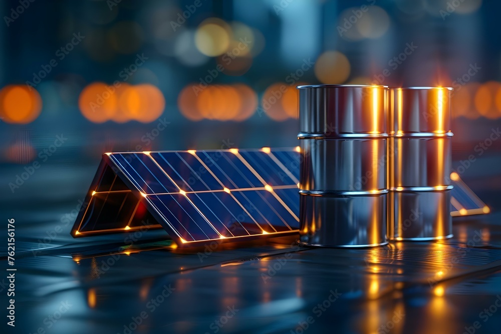 Visual Representation of Battery Packs and Solar Panels as Sustainable ...