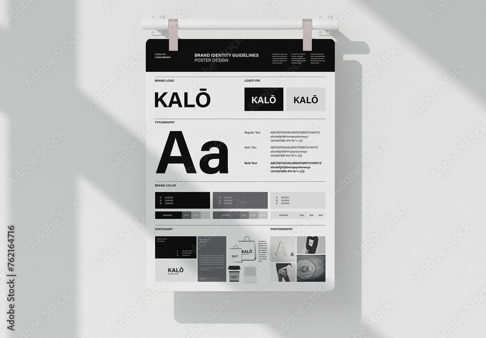 Brand Guidelines Poster Design Flyer Layout Stock Template | Adobe Stock