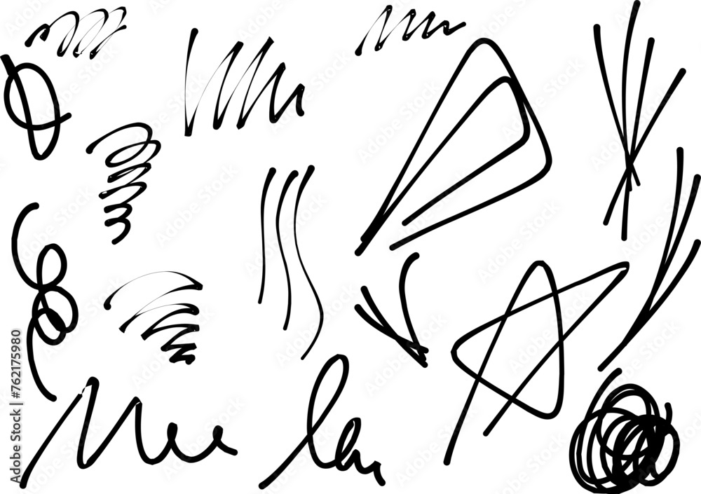 Scratch pen line scribble pencil vector. Scratch texture, pen line ...