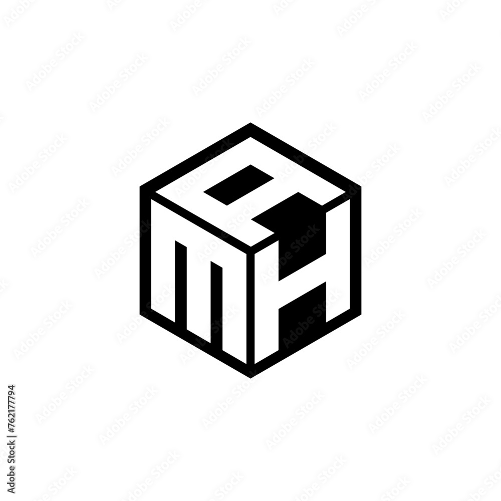 MHA letter logo design with white background in illustrator. Vector ...