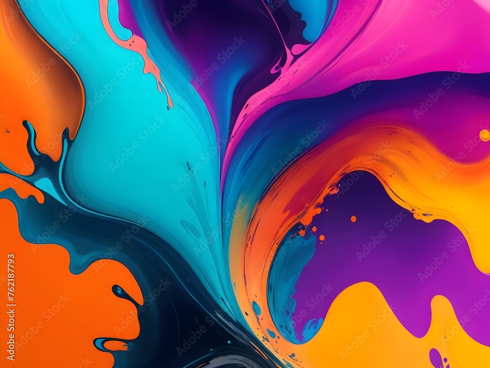 Colorful background ai generated, epoxy resin texture, bright colours ...