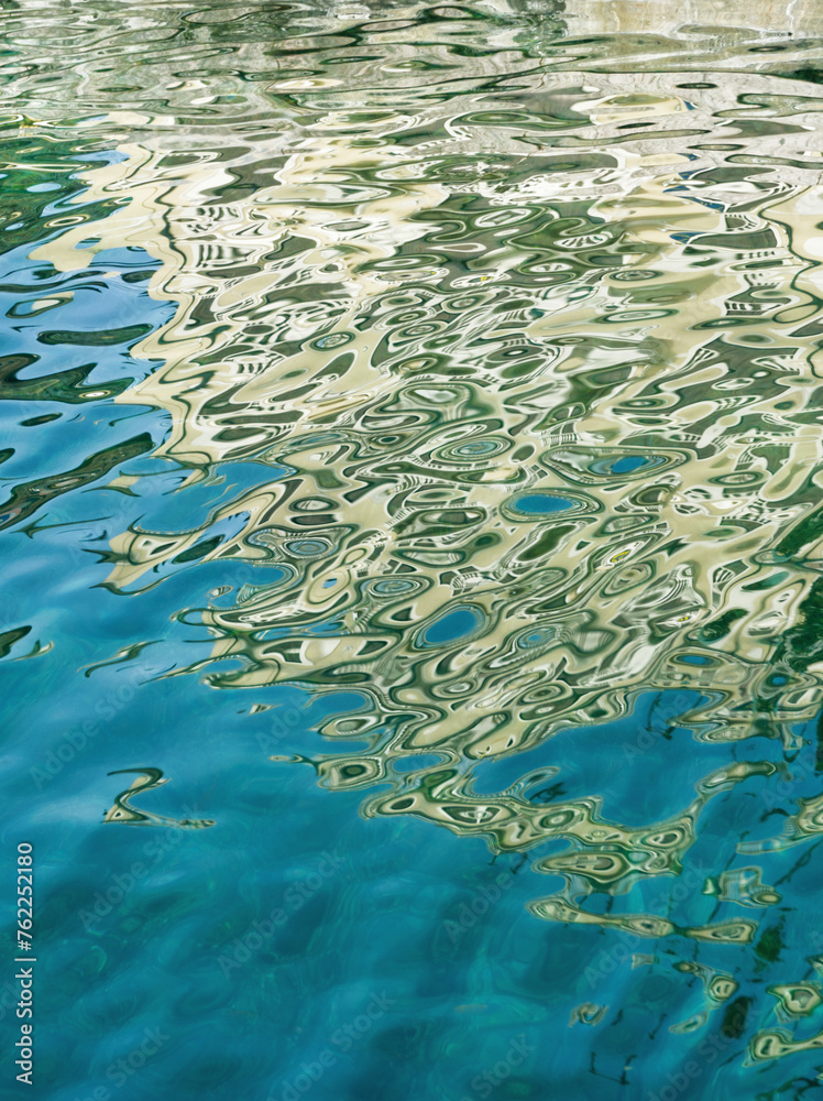 Abstract blue water reflex background. Reflection and abstract ...