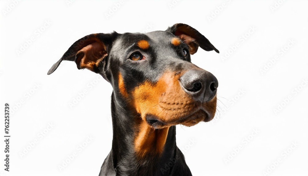 Doberman pinscher dog - Canis lupus familiaris - large slender muscular ...
