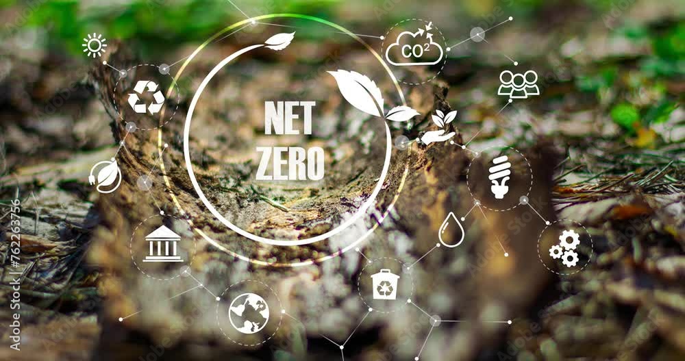 Net zero , carbon neutral concept. Net zero greenhouse gas emissions ...