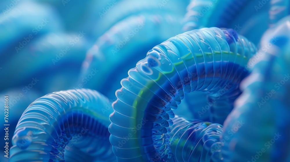 Close-up of superworms transforming plastic into hope, beside blue ...